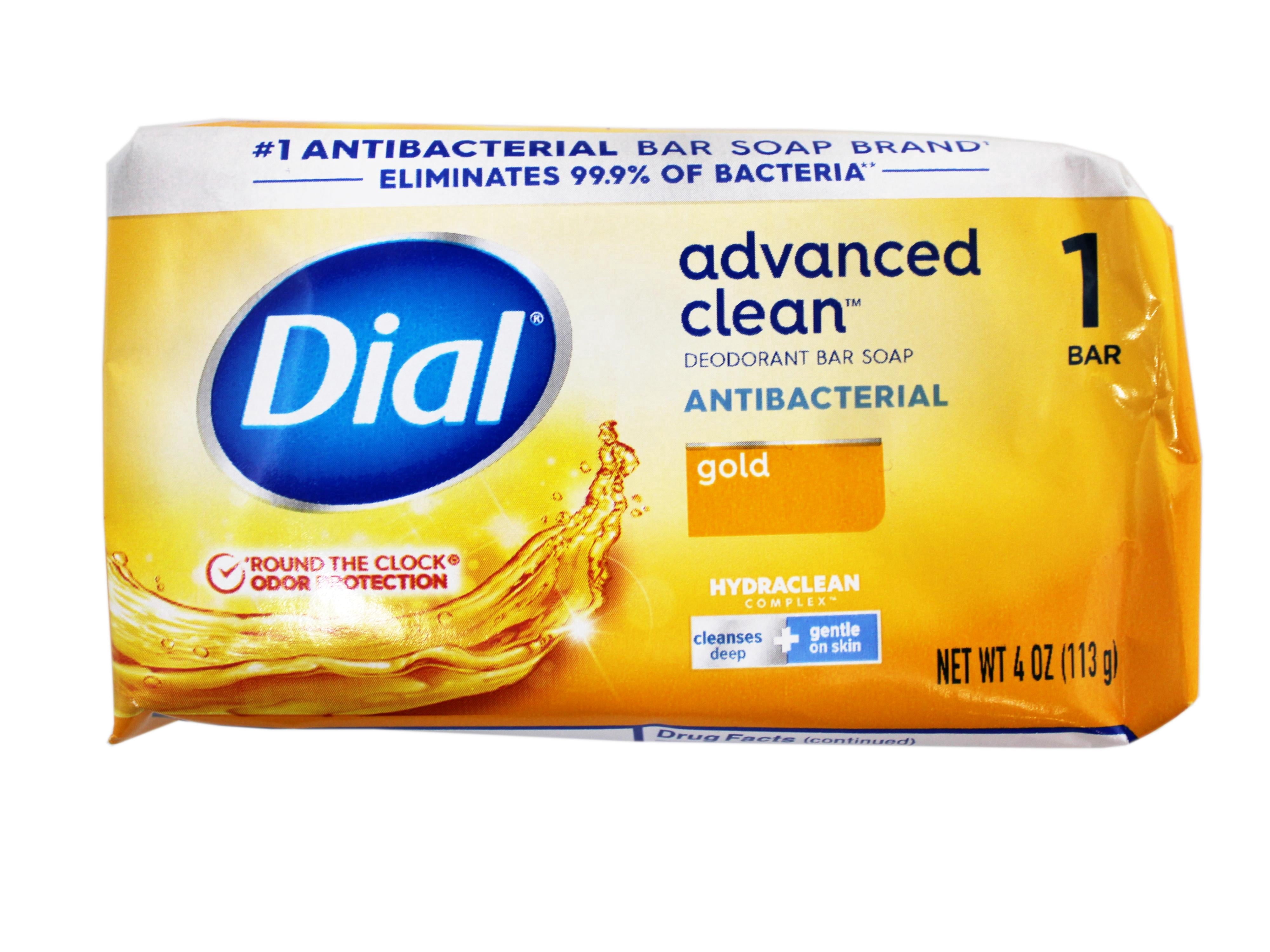 Dial Advanced Clean Soap Bars Gold Antibacterial Deodorant Multipack 12 ...