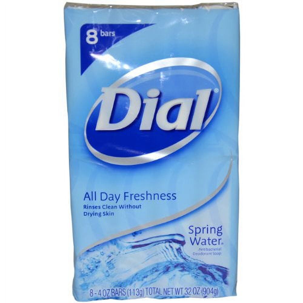Dial Antibacterial Deodorant Soap, Spring Water, 8 Count (Pack of 20 ...