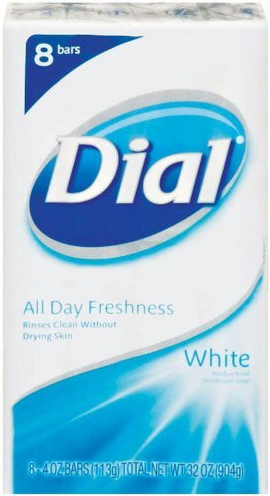 Dial Antibacterial Deodorant Soap White 4 oz Bars (Pack of 14 ...