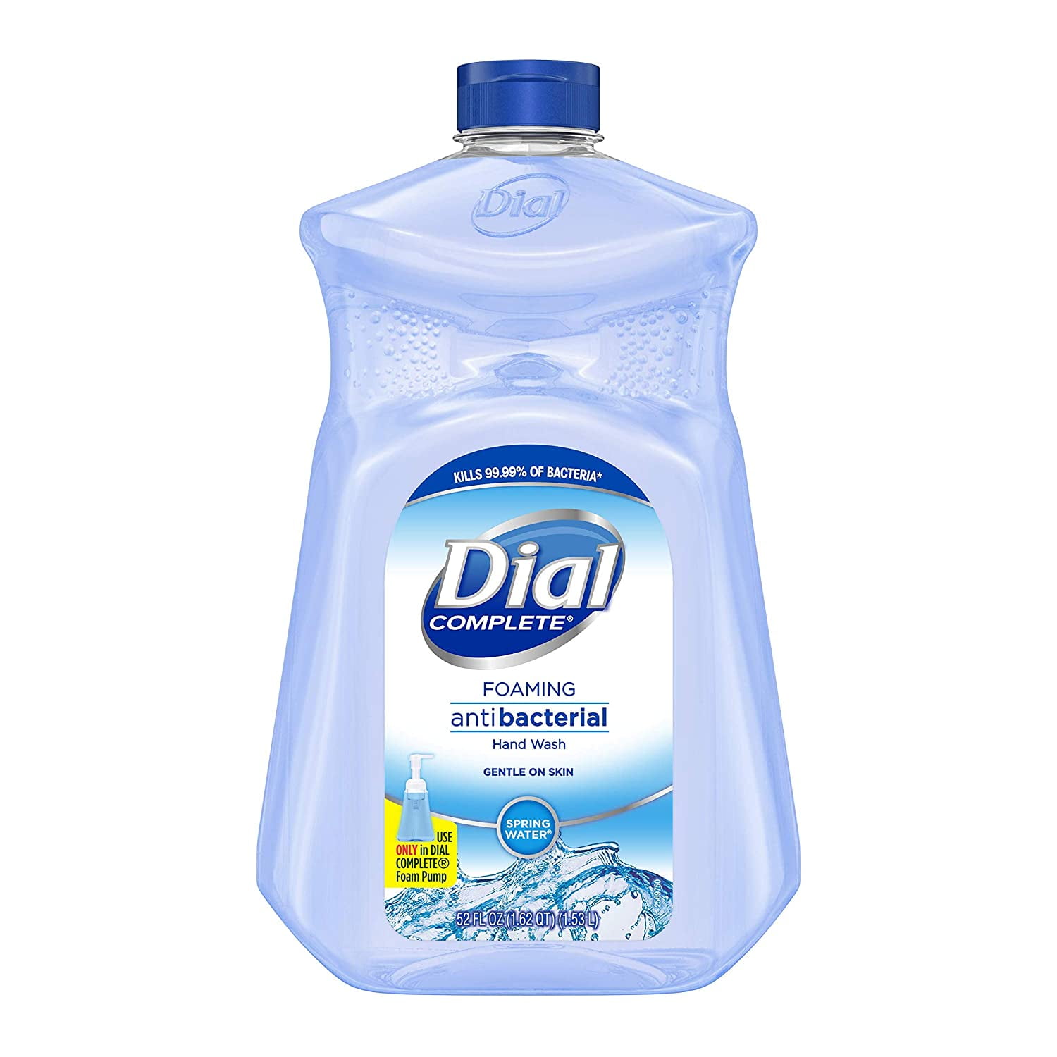 Dial Antibacterial Foamy Hand Wash Refill, Spring Water Scent, 52 fl oz ...
