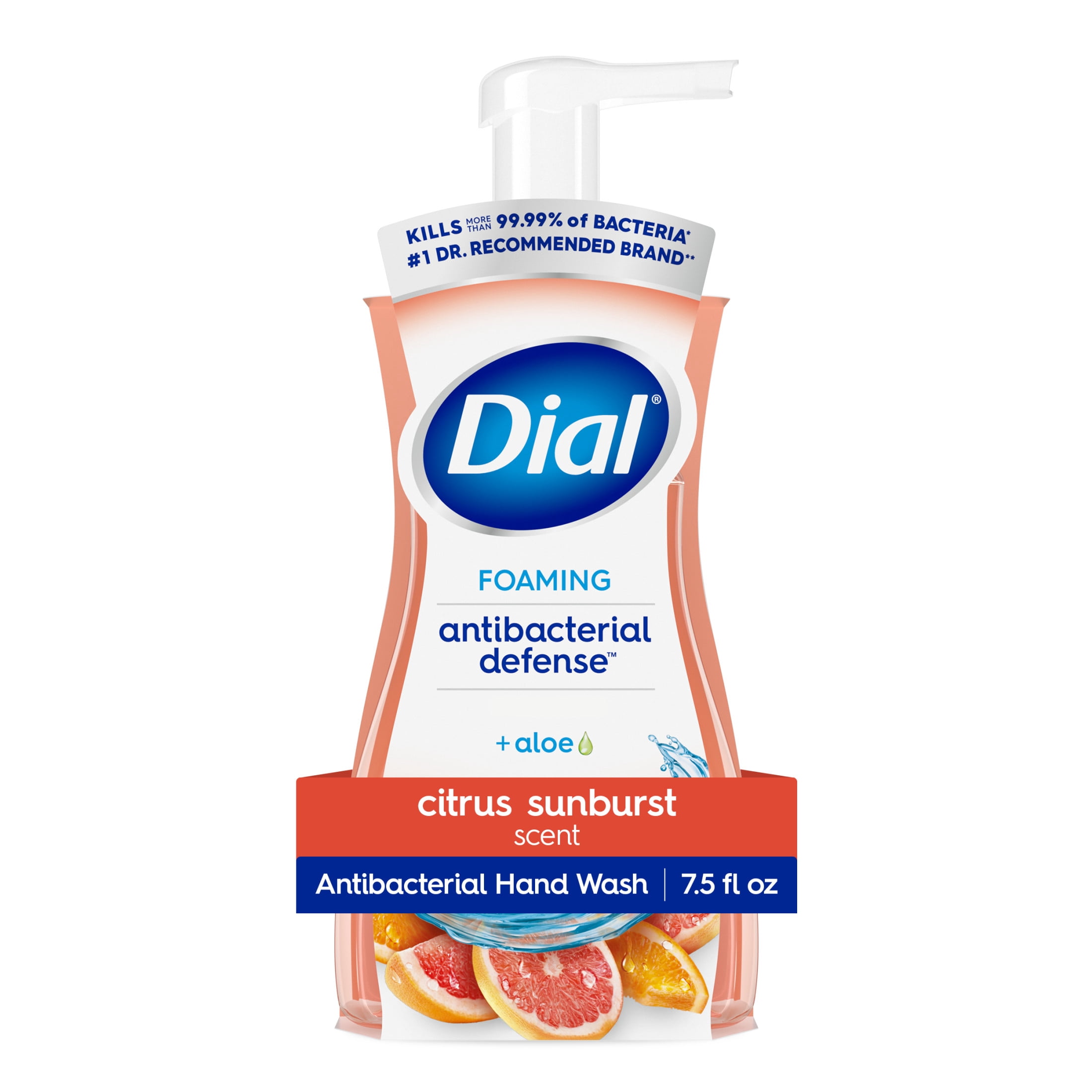 Dial Antibacterial Defense Foaming Hand Soap, 7.5 fl oz, Citrus ...