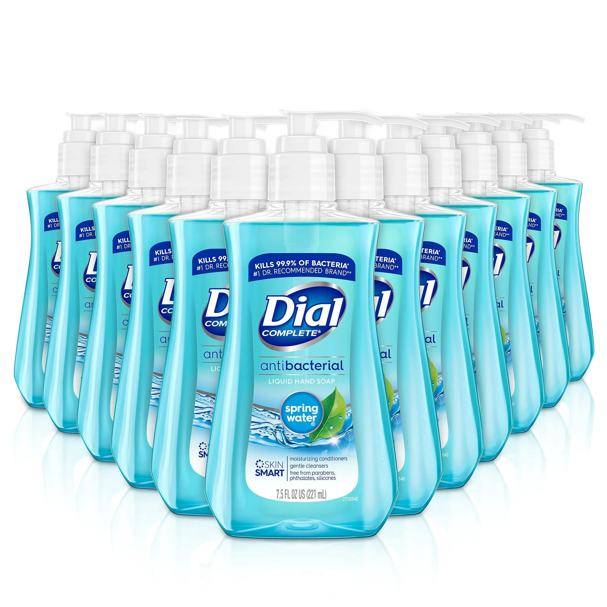 Dial Antibacterial Liquid Hand Soap Spring Water 7.5 Fl Oz Case of 12 ...