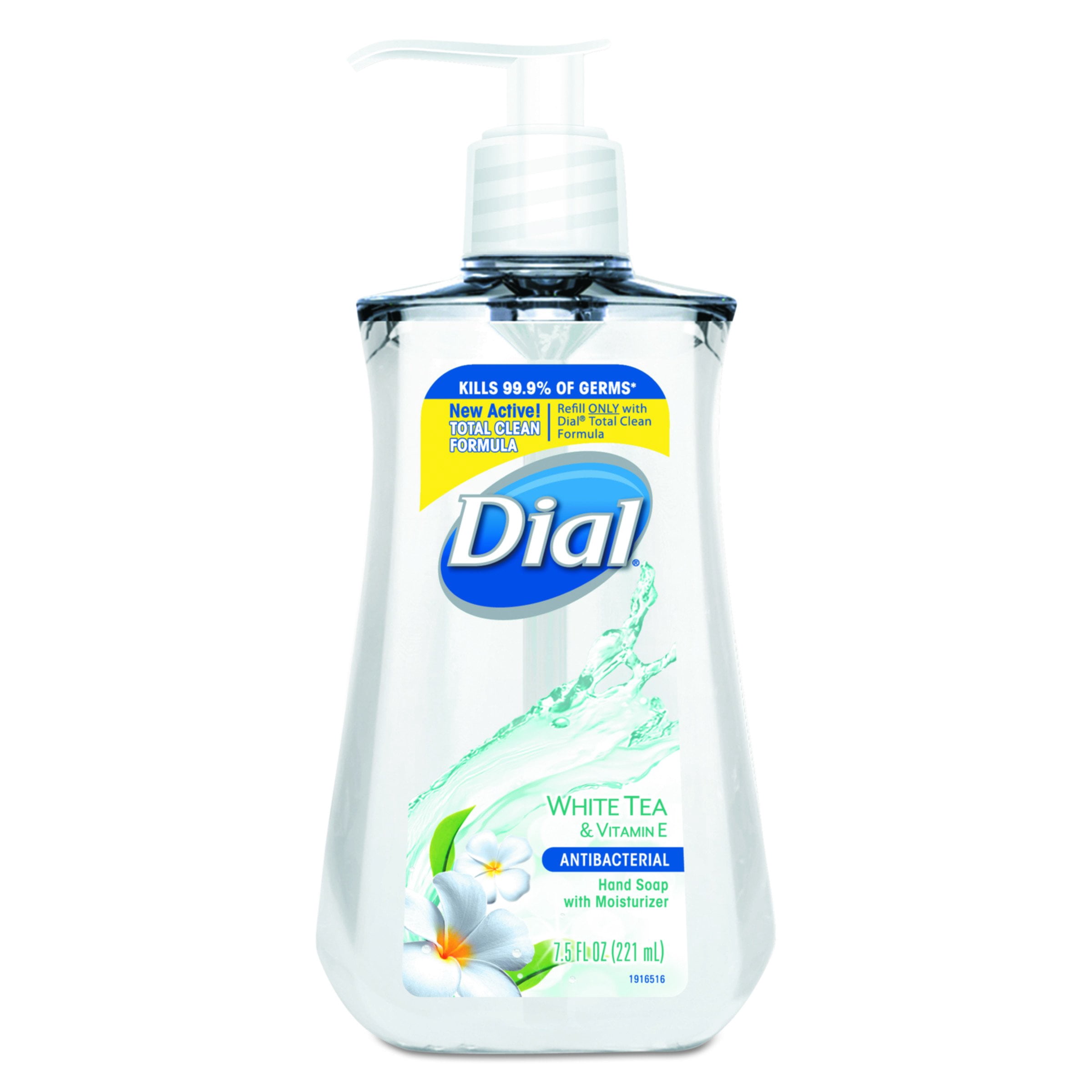 Dial Antibacterial Liquid Hand Soap, White Tea, 7.5 Oz (Pack Of 12 ...