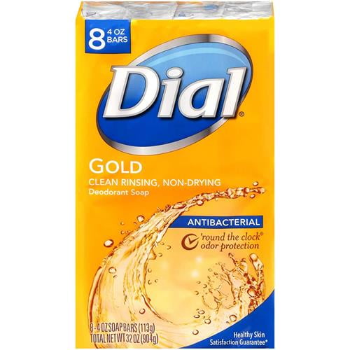 Dial Bar Soap Gold 4 Ounce 8 Count Anti-Bacterial Packaging May Vary ...