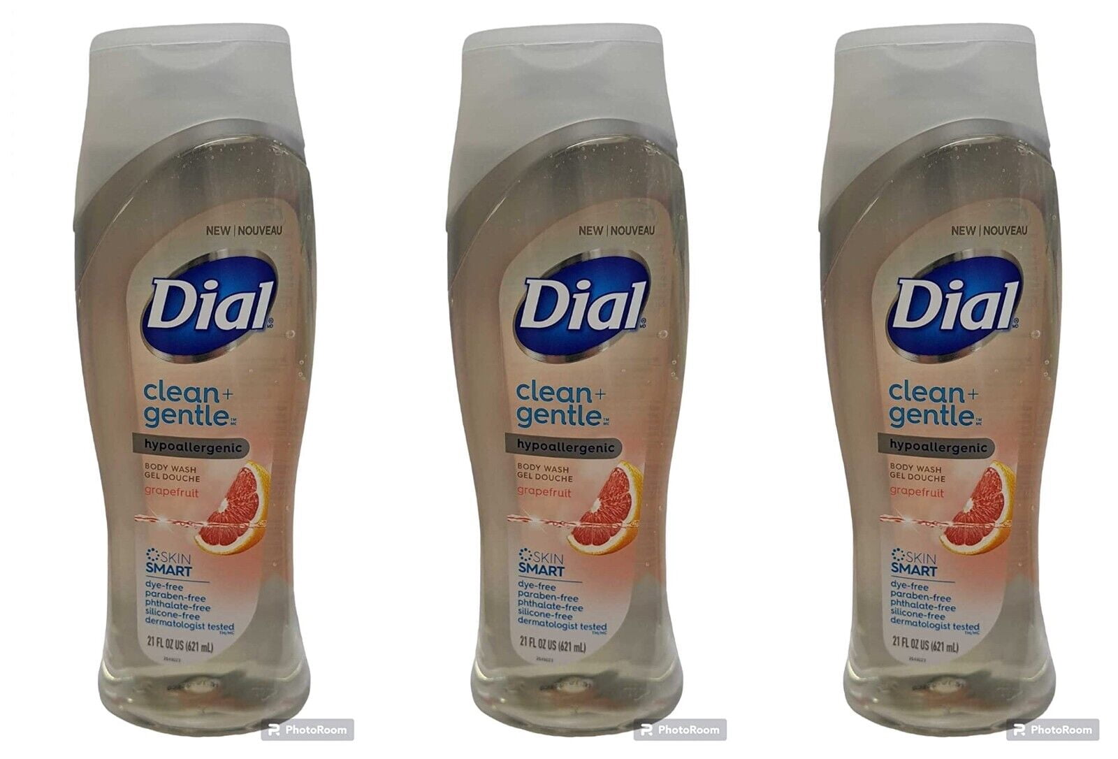Dial Body Wash, Clean + Gentle Hypoallergenic, Grapefruit Scent 21 fl ...
