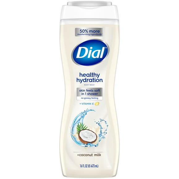 Dial Body Wash, Healthy Hydration, Coconut Milk plus Vitamin E, 16 fl oz