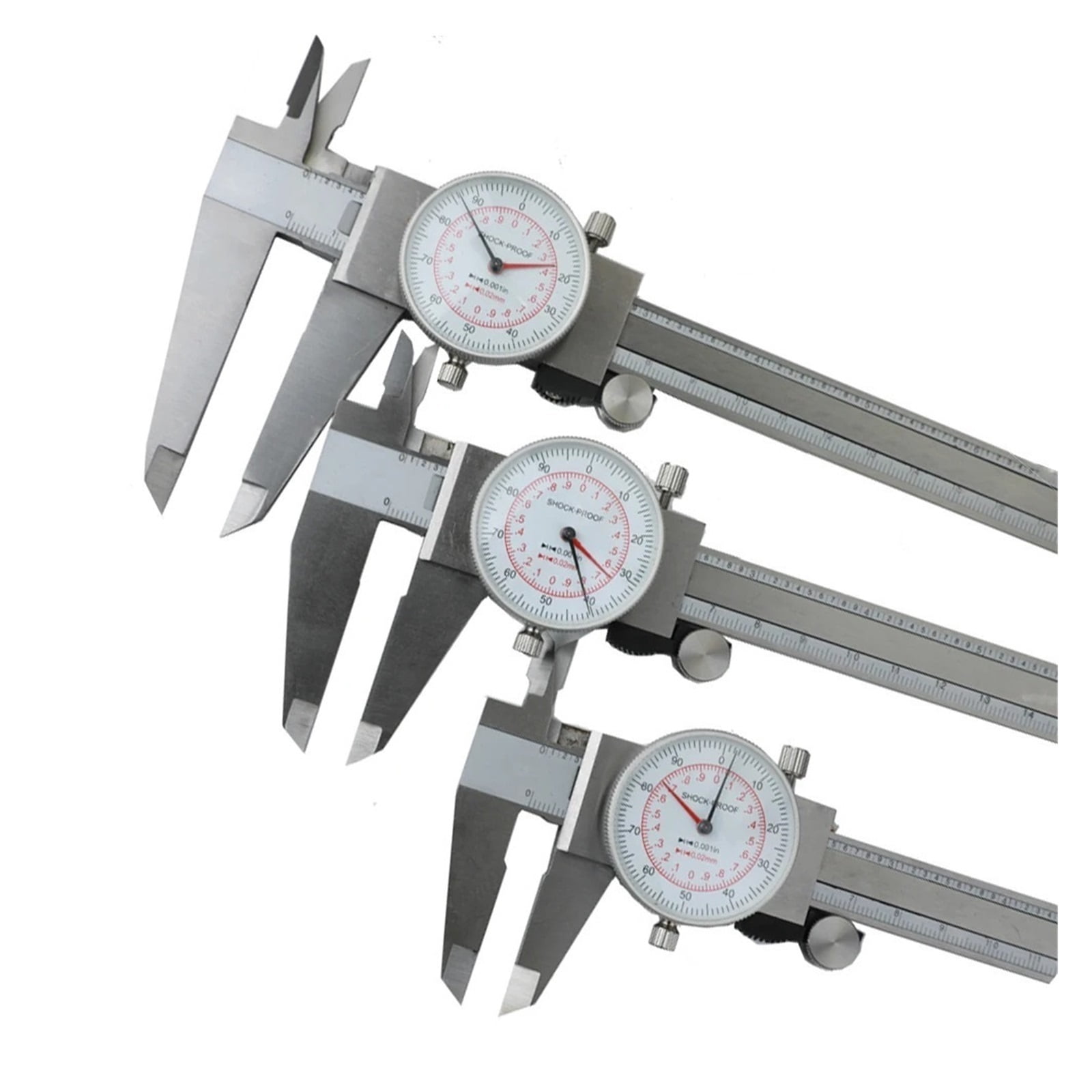 Dial Caliper Metric/INCH SAE Standard MM Dual Hand Reading Scale ...