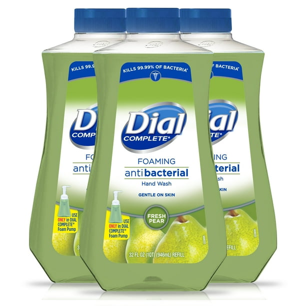 Dial Complete Antibacterial Foaming Hand Wash Refill, Fresh Pear, 32 fl ...