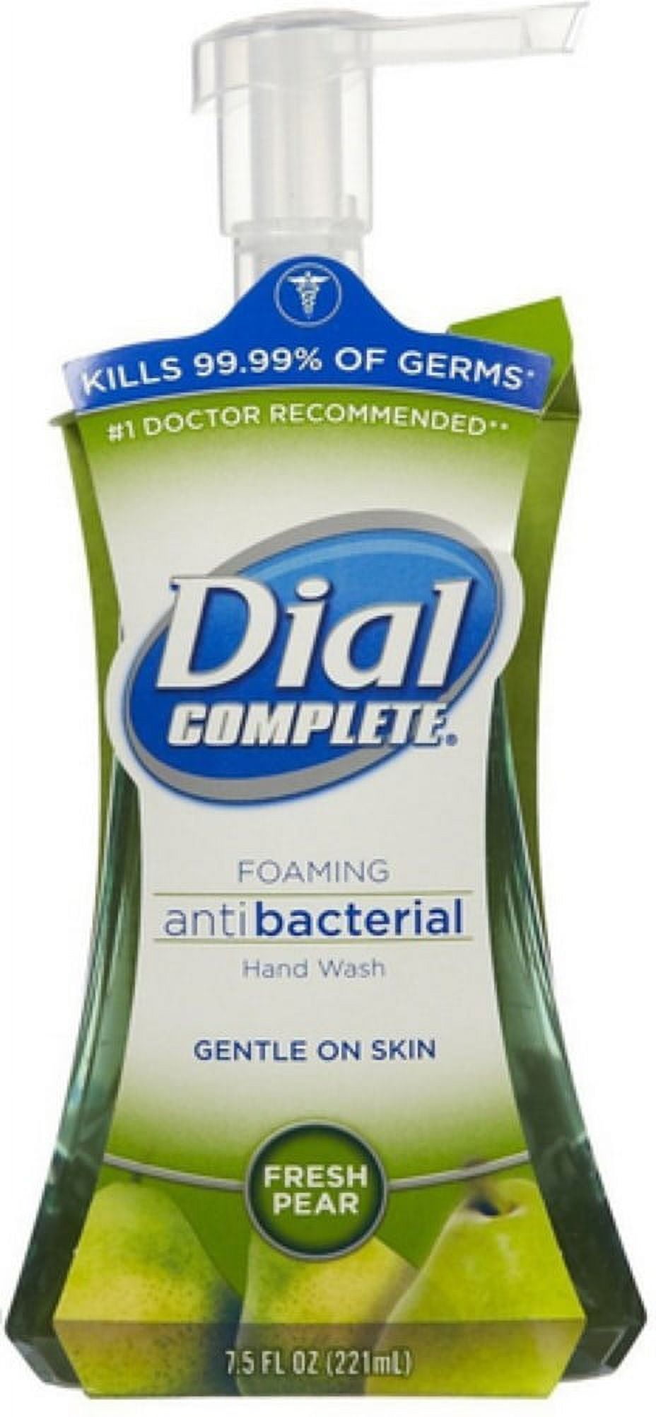 Dial Complete Foaming Antibacterial Hand Wash, Fresh Pear 7.5 oz (Pack ...