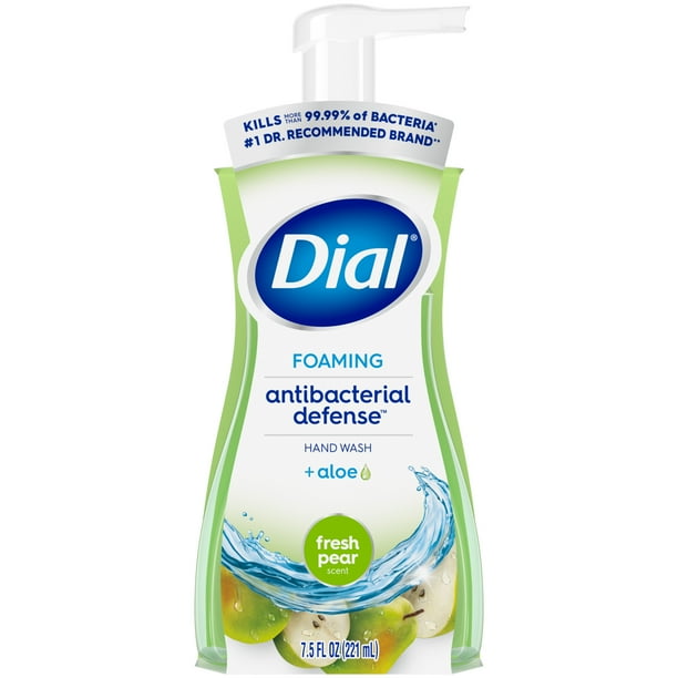Dial Antibacterial Foaming Hand Wash, Fresh Pear, 7.5 fl oz - Walmart ...