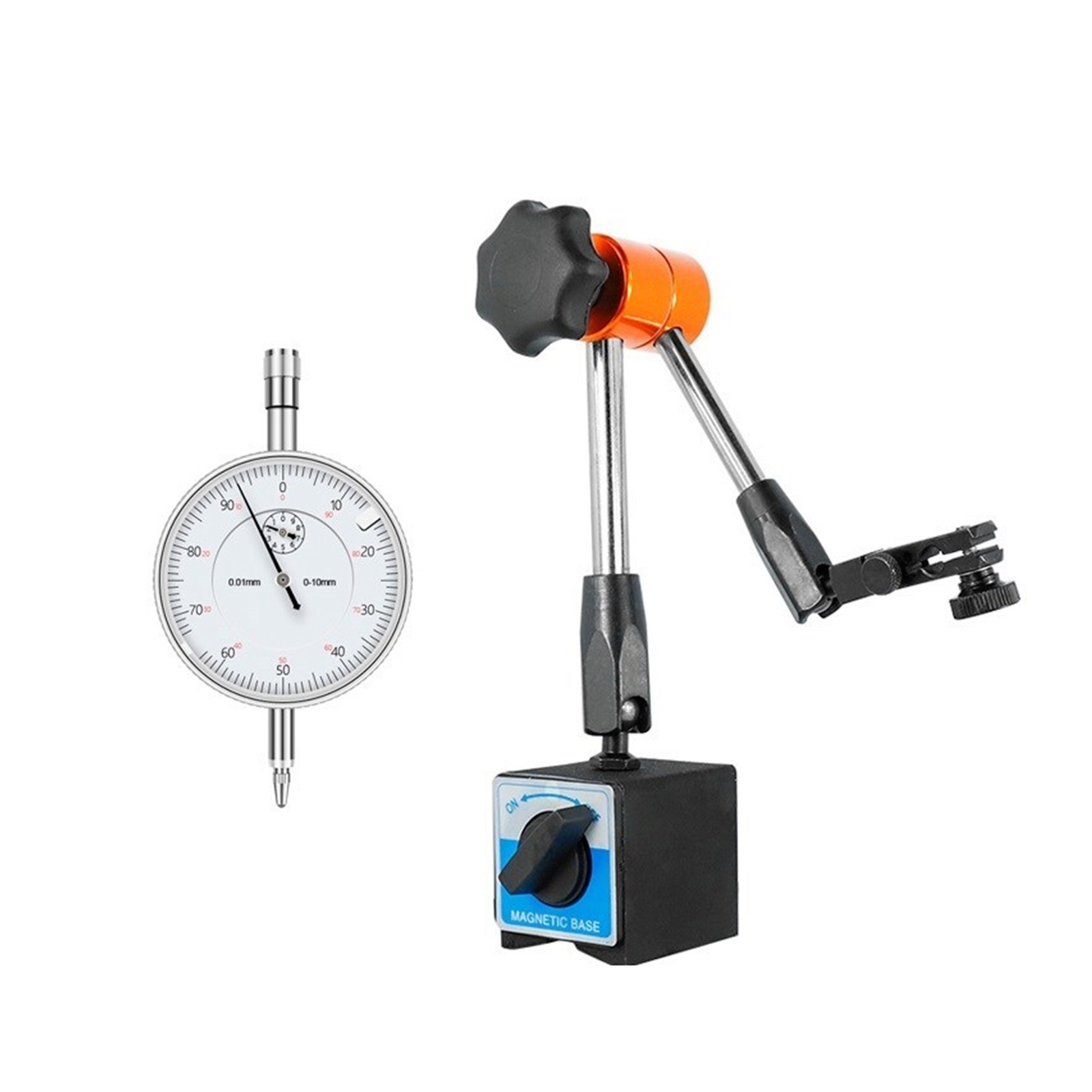 Dial Gauge Magnetic Base Holder 0-10mm Dial Indicator Accuracy 0.01mm ...