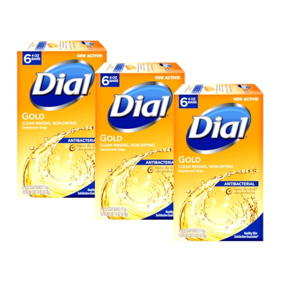 Dial Antibacterial Bar Soap Gold Count