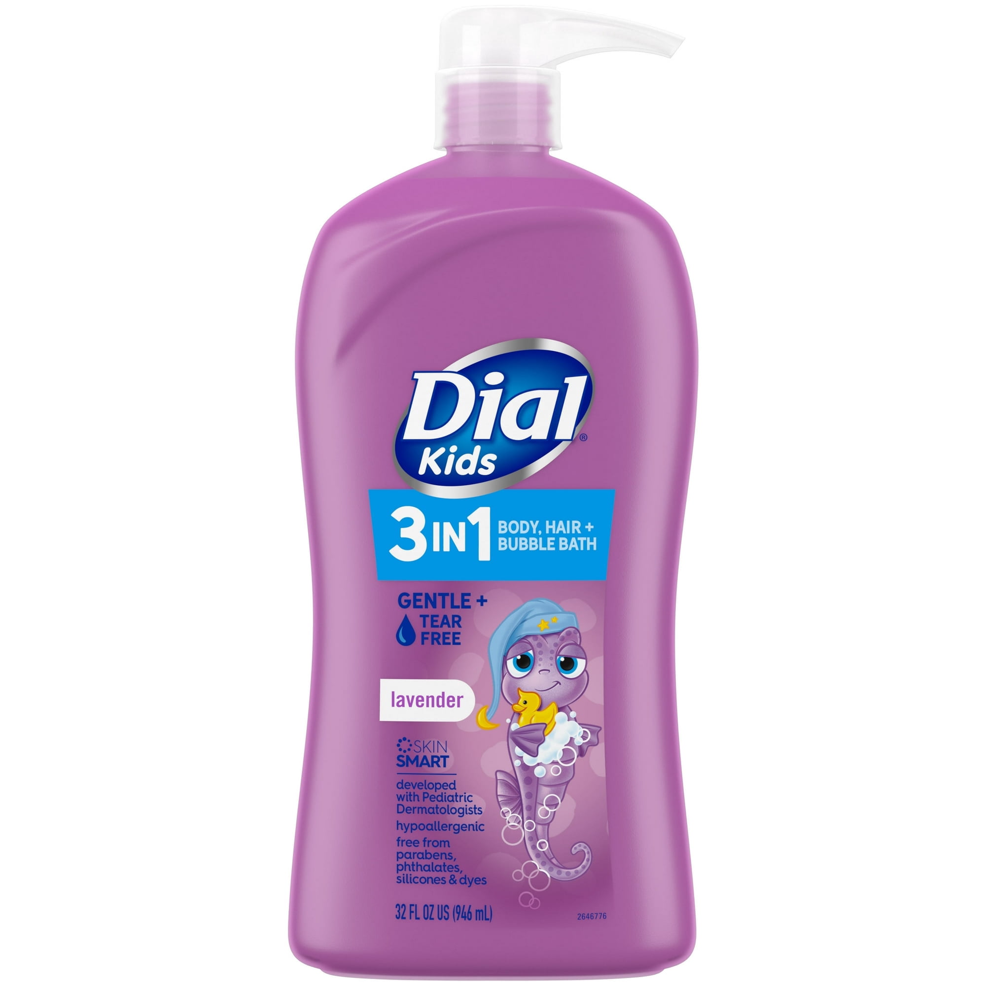 Dial Kids 3-in-1 Body+Hair+Bubble Bath, Lavender Scent, 32 fl oz (2 ...