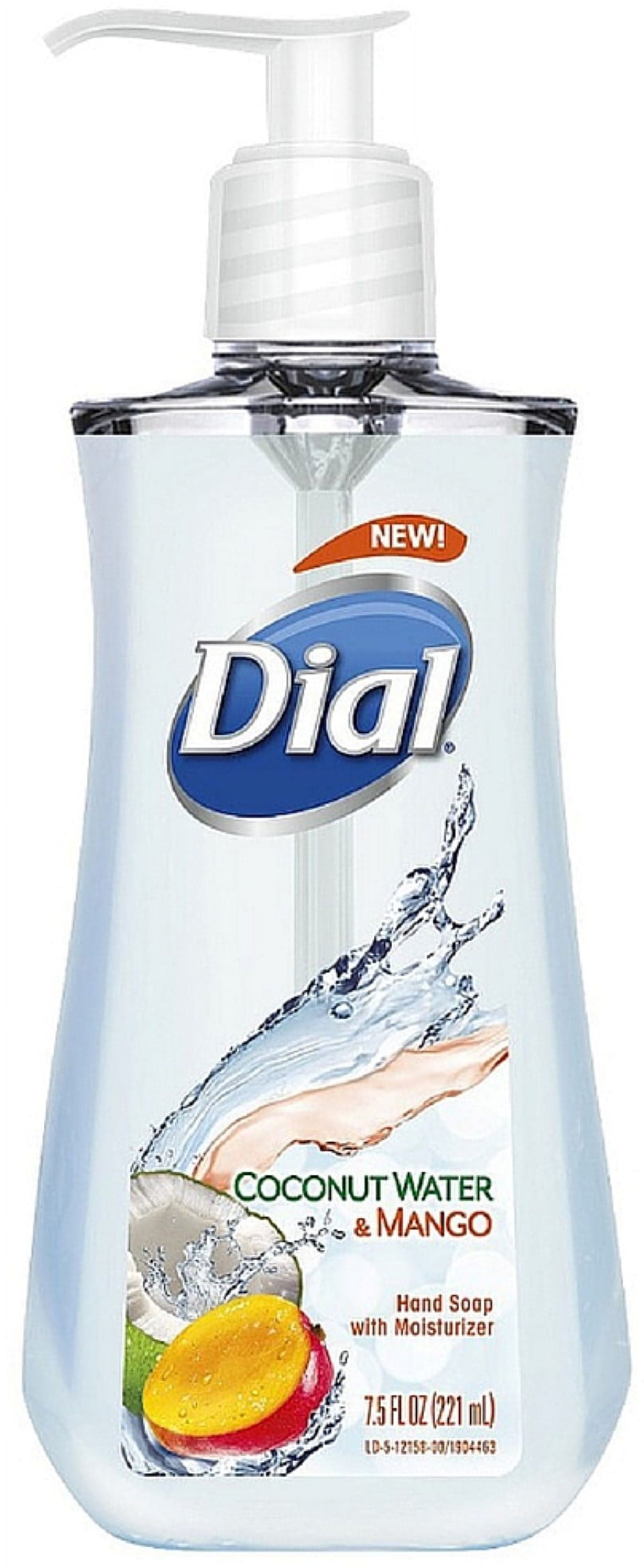 Dial Liquid Hand Soap, Coconut Water & Mango 7.50 oz (Pack of 6 ...