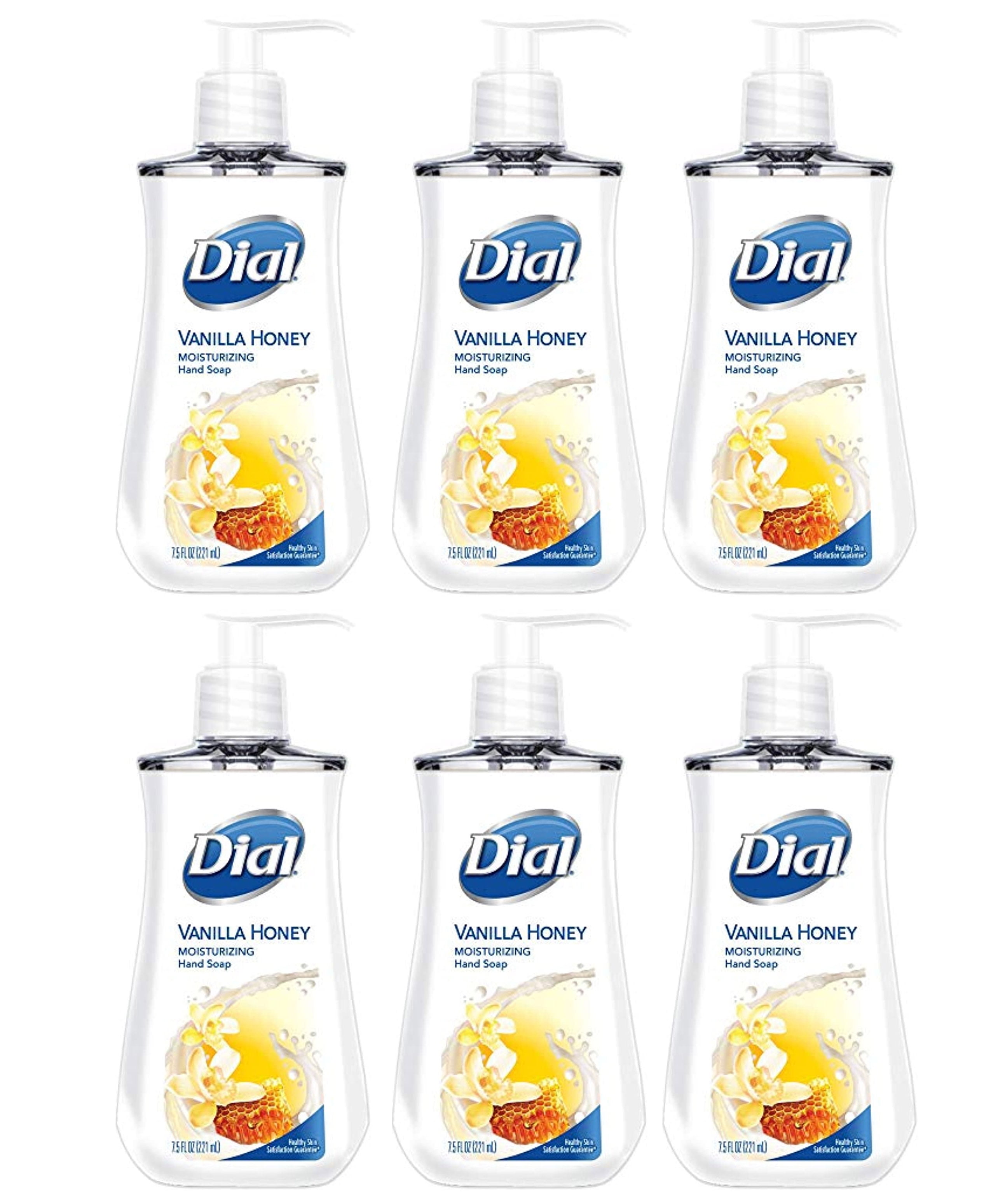 Dial Moisturizing Hand Soap, Vanilla Honey, 7.5 oz, 6 Pack - Walmart.com