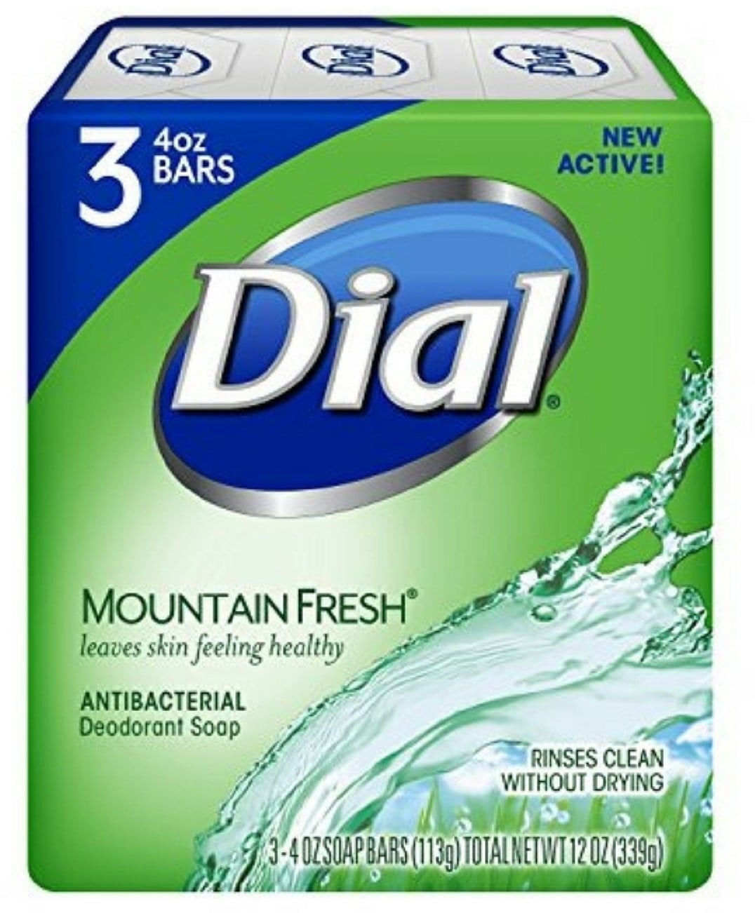 Dial Mountain Fresh Deodorant Bar Soap 3, 4 oz Soap Bars (Pack of 2 ...