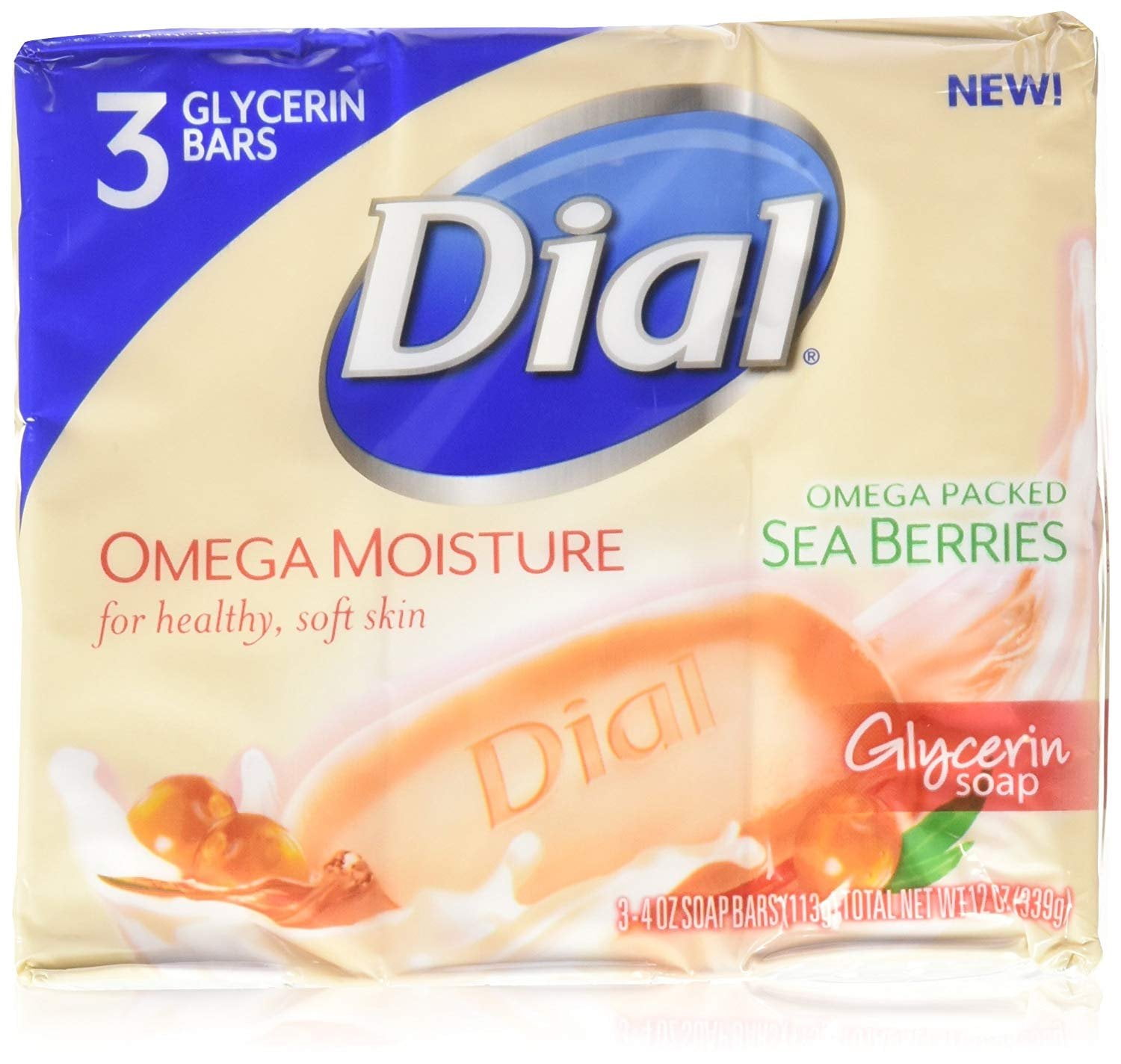 Dial Body Berry Bar Soap, Silk & Seaberry, 4 Ounce, 3-Bars Pack ...