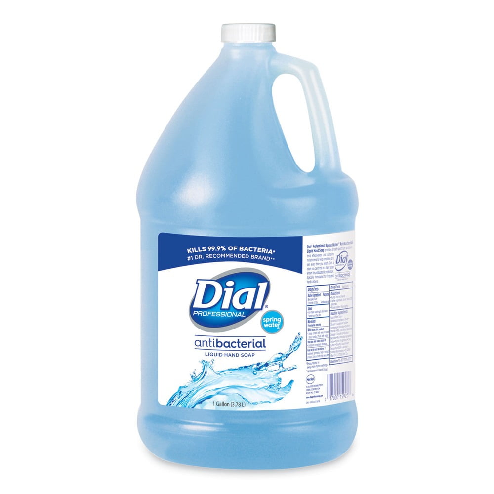 Dial Professional Antibacterial Liquid Hand Soap, 1 gal. Spring Water ...
