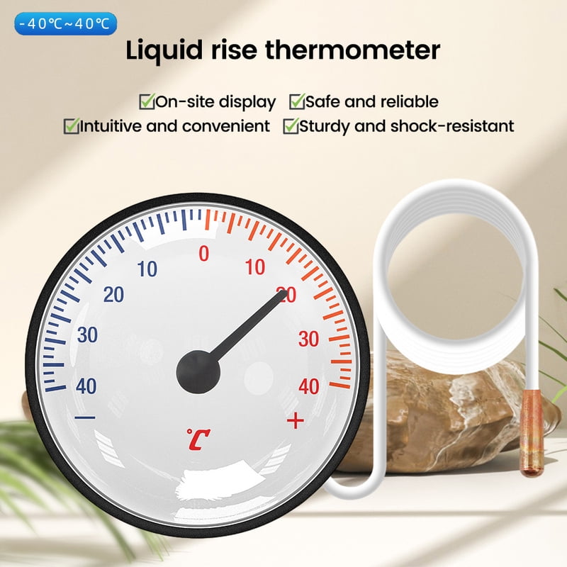 Dial Thermometer Capillary Temperature Gauge - 40 ℃ to 40 ℃ or 0 ℃ to 120 ℃ water & oil with ...