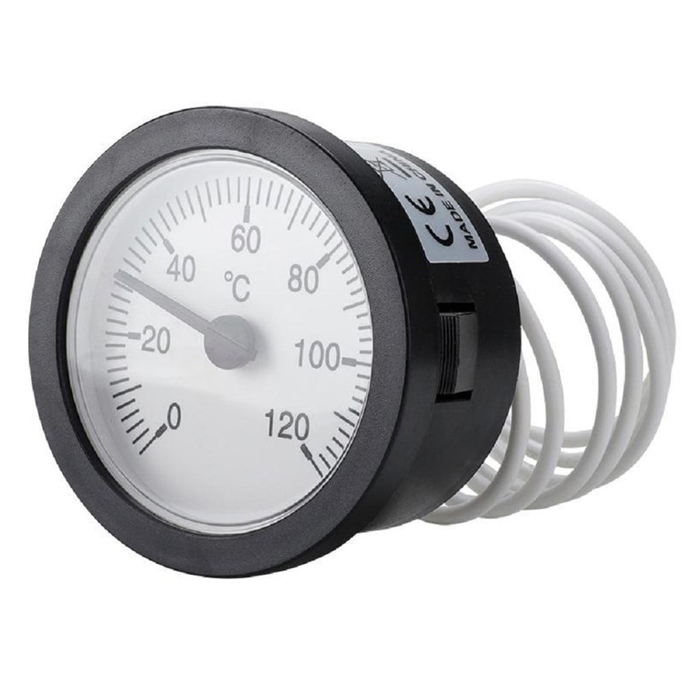 Dial Thermometer With Sensor Capillary Gauge 0-120°C For Water Liquid & Oil - Walmart.com