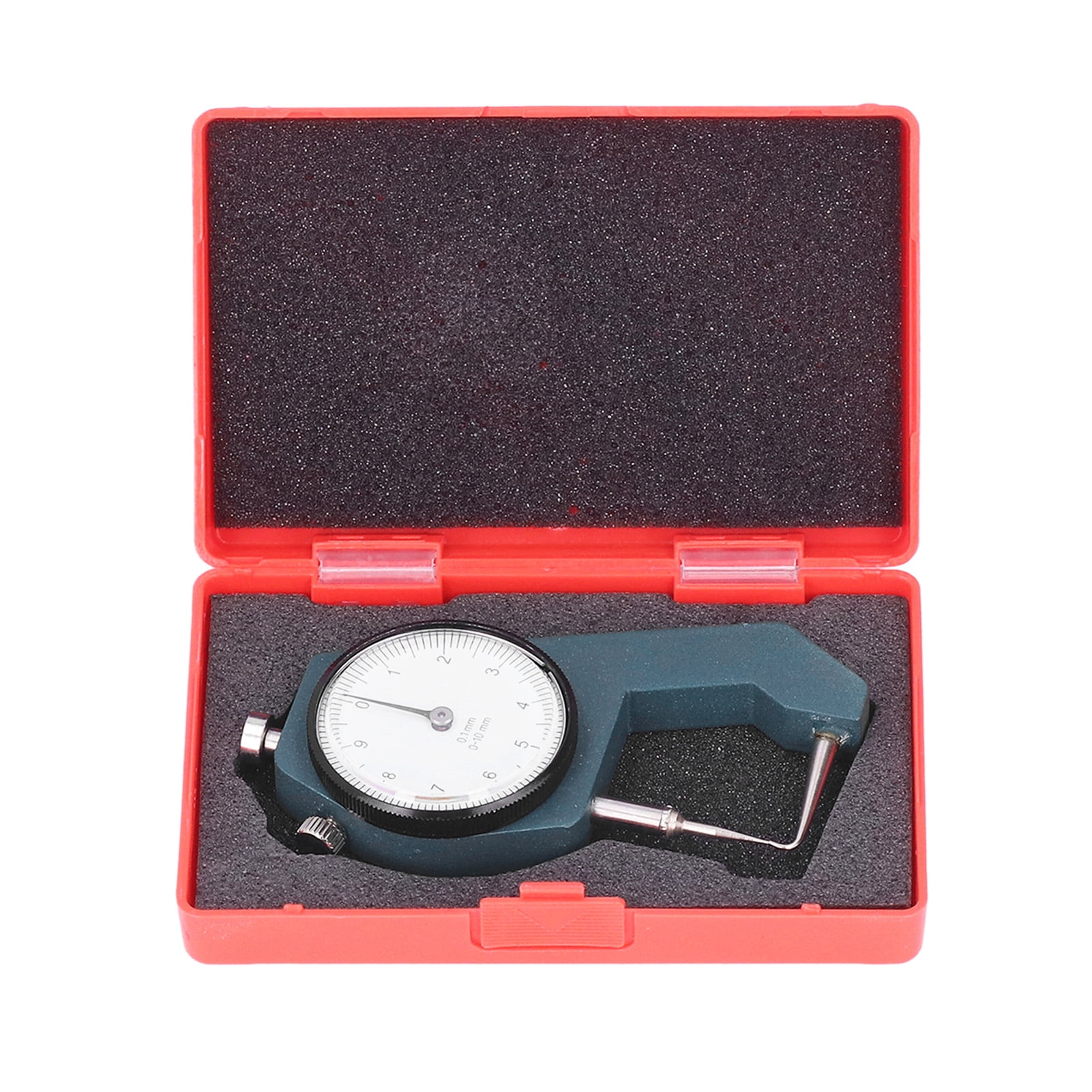 Dial Thickness Gauge 0-10mm Range 0.1mm Resolution Curved Tip Head ...