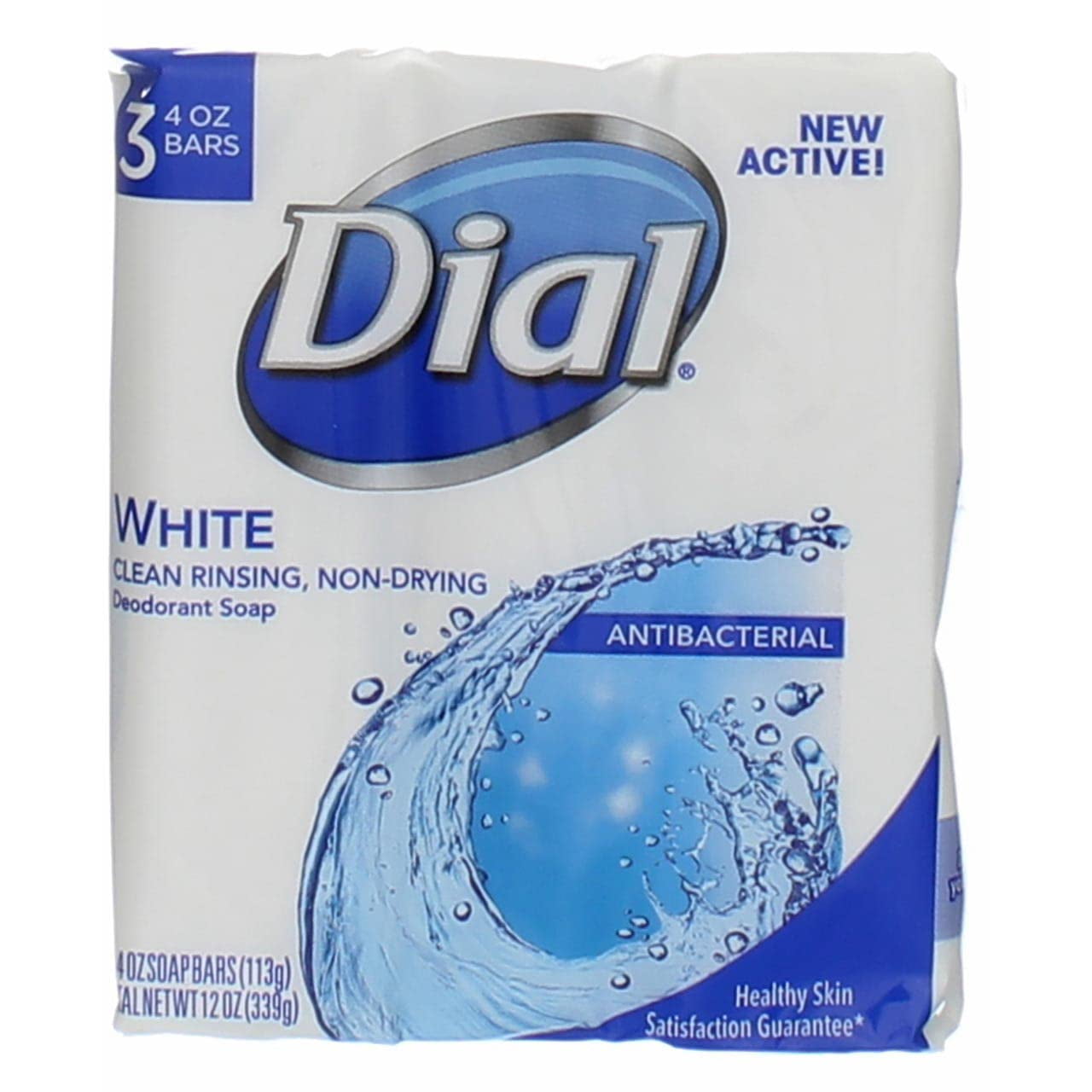 Dial White Antibacterial Bar Soap, 4-Ounce Bars, 3-Count (Pack of 4 ...