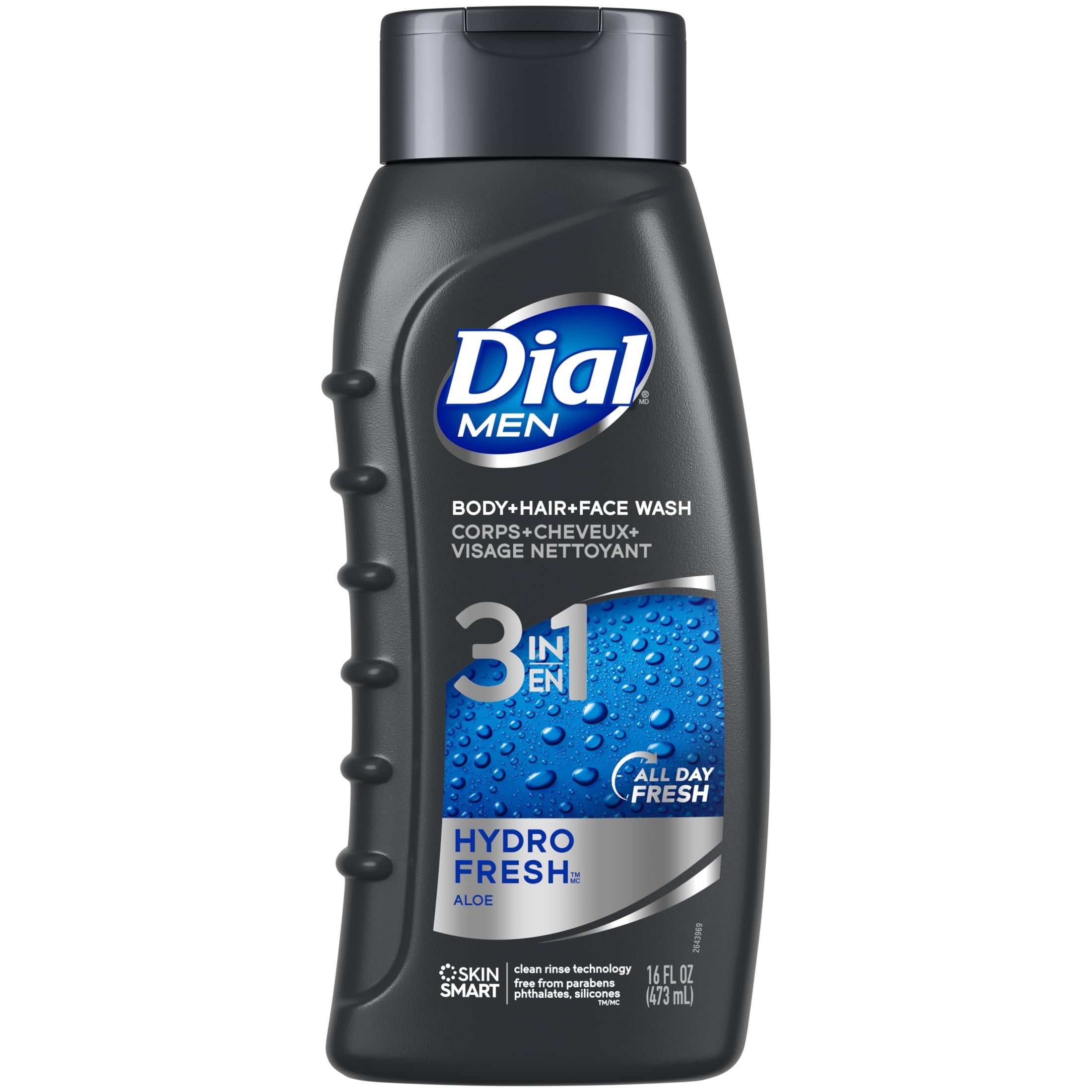 Dial Men 3in1 Body, Hair and Face Wash, Hydro Fresh, 16 fl oz - Walmart ...
