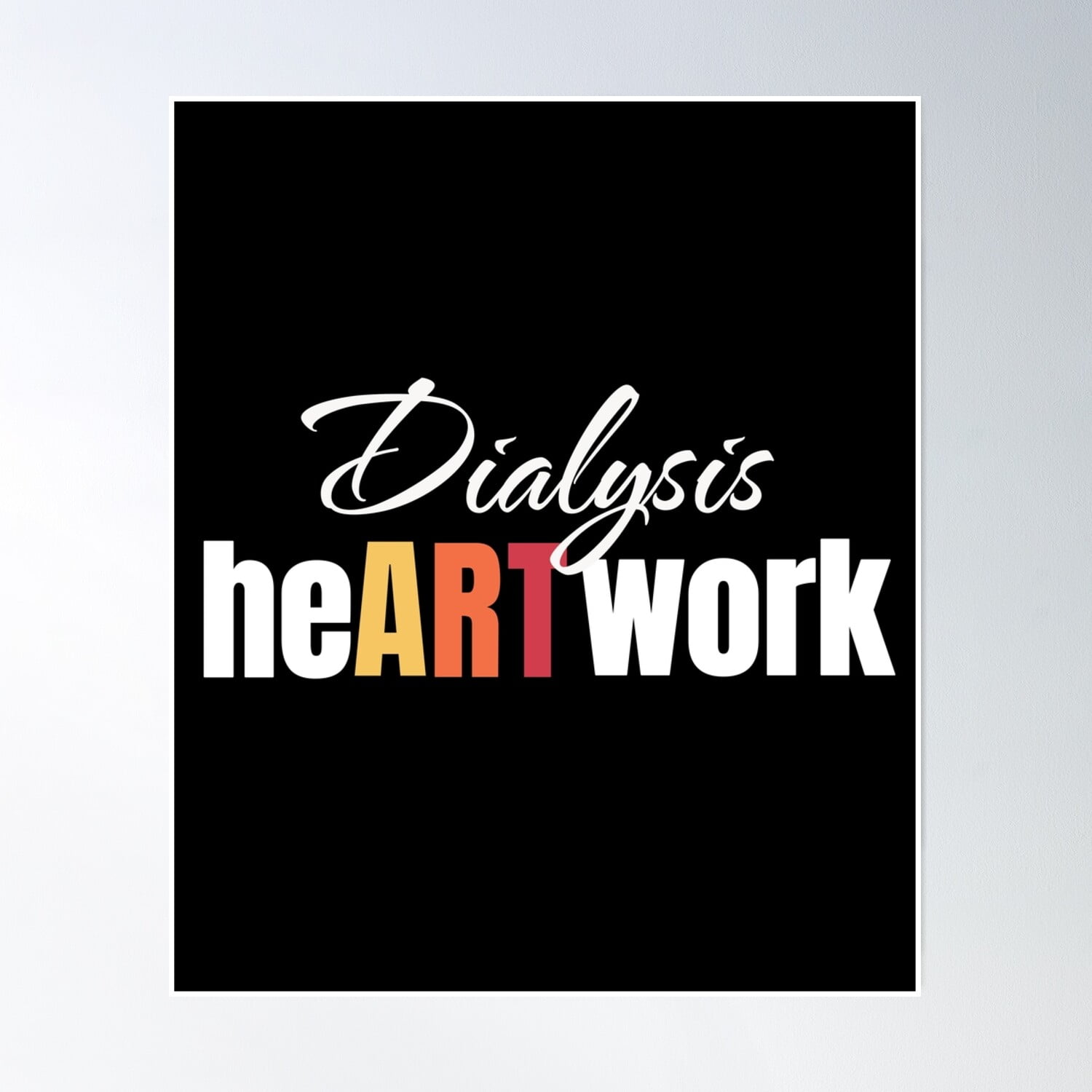 Dialysis Heart Work Nephrology Dialysis Nurse Vintage Style Poster Wall ...