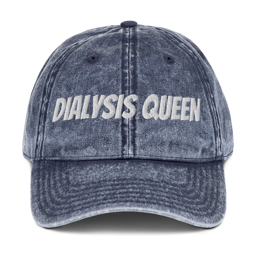 Dialysis Nephrology Nurse Embroidered Vintage Cap, Dialysis Queen (Navy ...