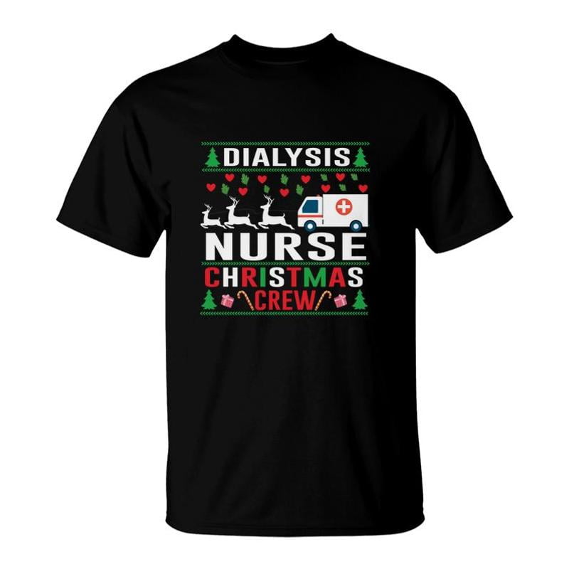 Dialysis Nurse Christmas Crew Nurse Graphics New 2022 TShirt - Walmart.com