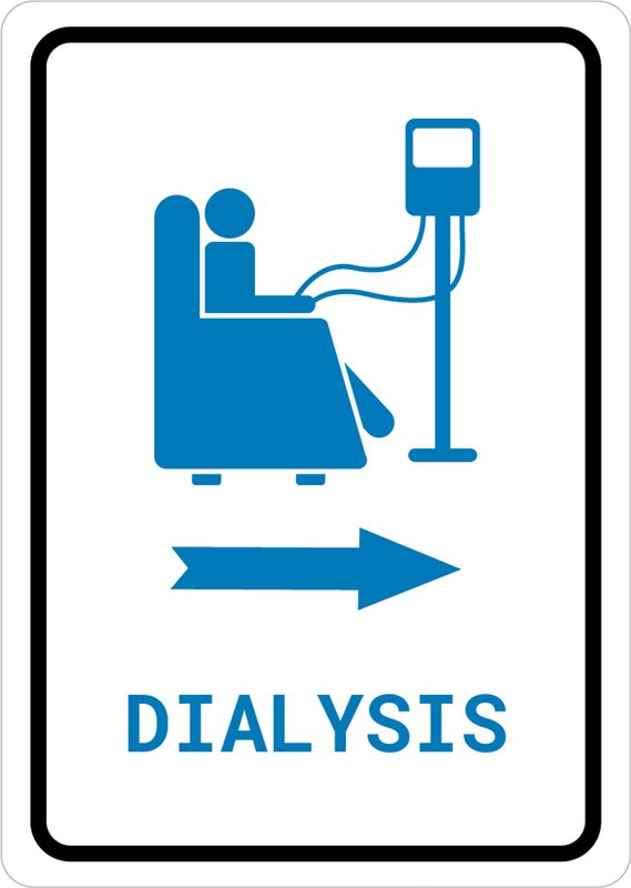 Dialysis Right Arrow Sign Safety Restriction Alert Attention Caution ...