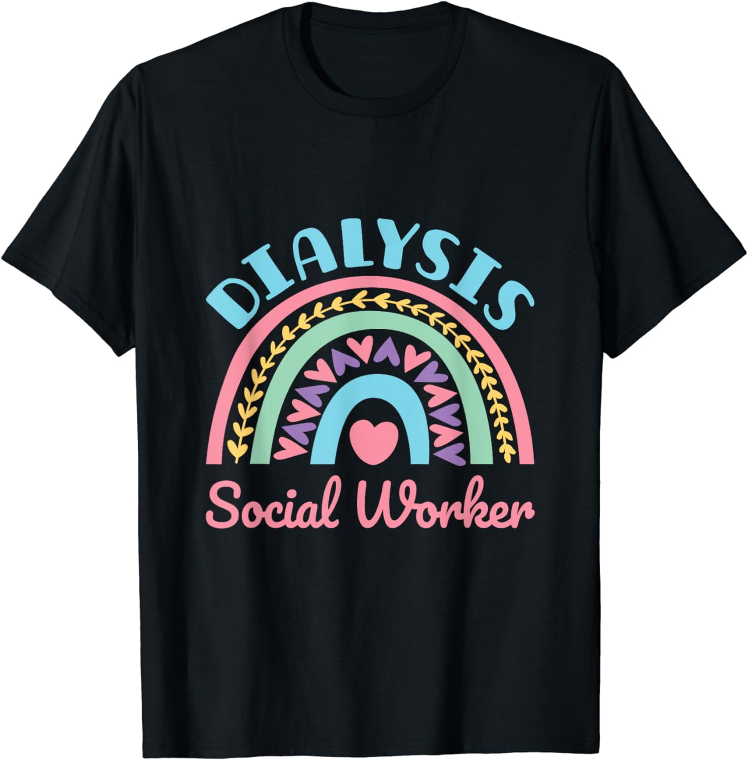 Dialysis Social Worker Renal LCSW Rainbow Women T-Shirt - Walmart.com