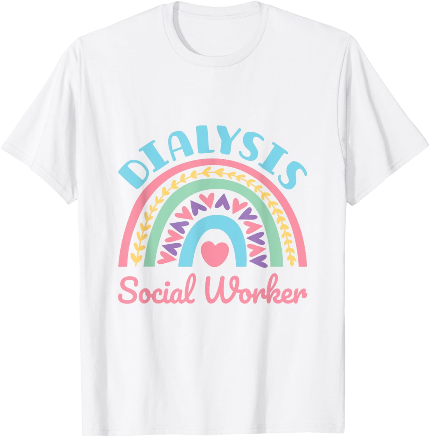 Dialysis Social Worker Renal LCSW Rainbow Women T-Shirt - Walmart.com