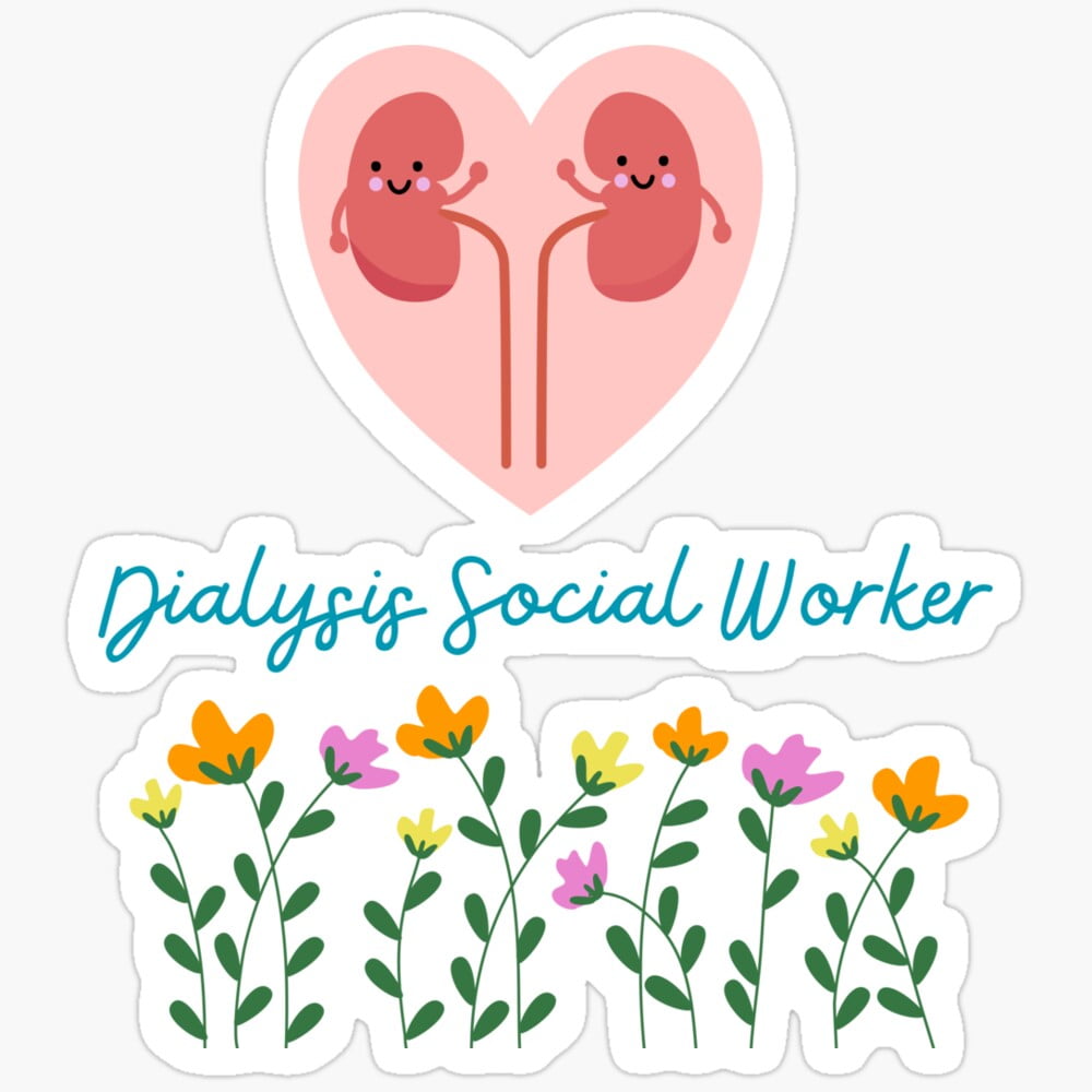Dialysis Social Worker Sticker Phone Decal Water Bottle Stickers Car ...