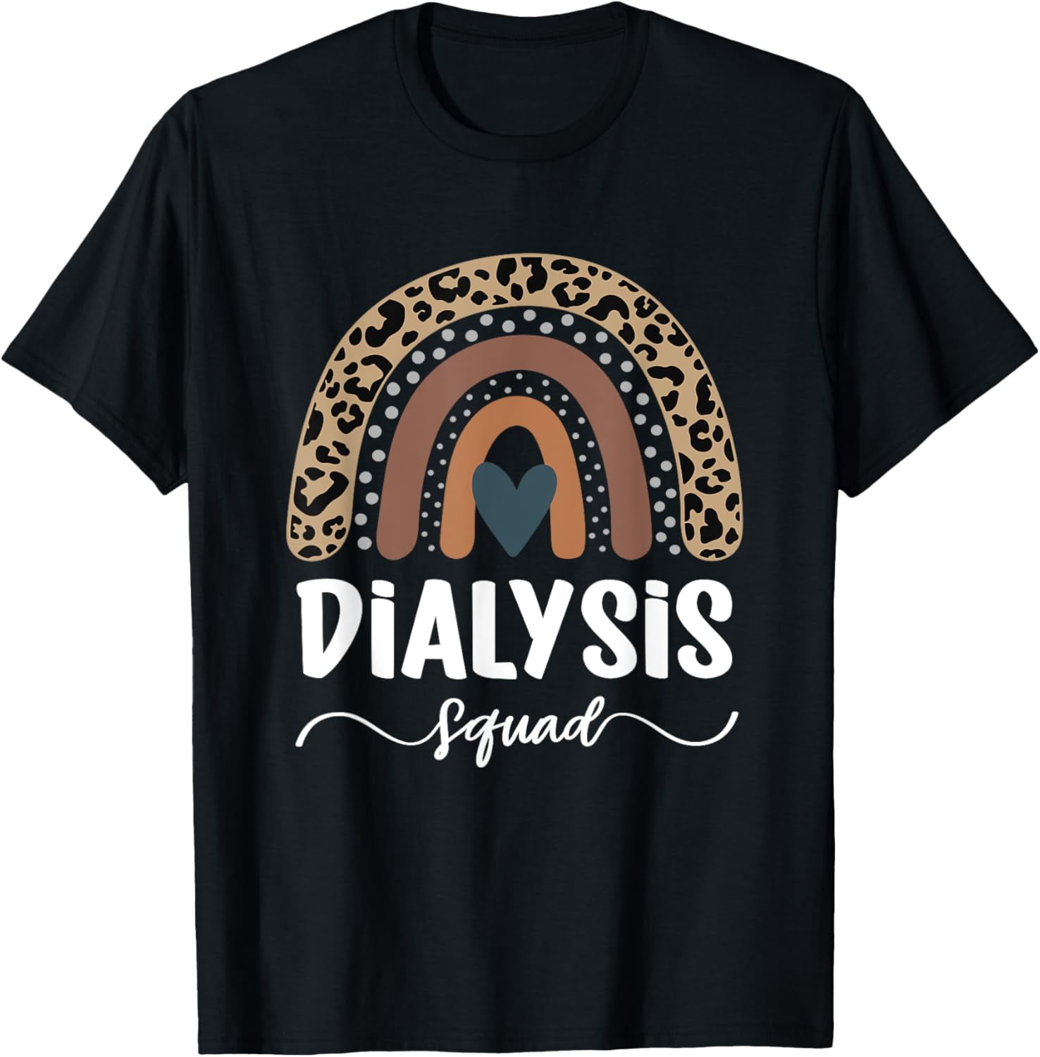 Dialysis Squad, Leopard Rainbow Matching Dialysis Nurse Team T-Shirt ...