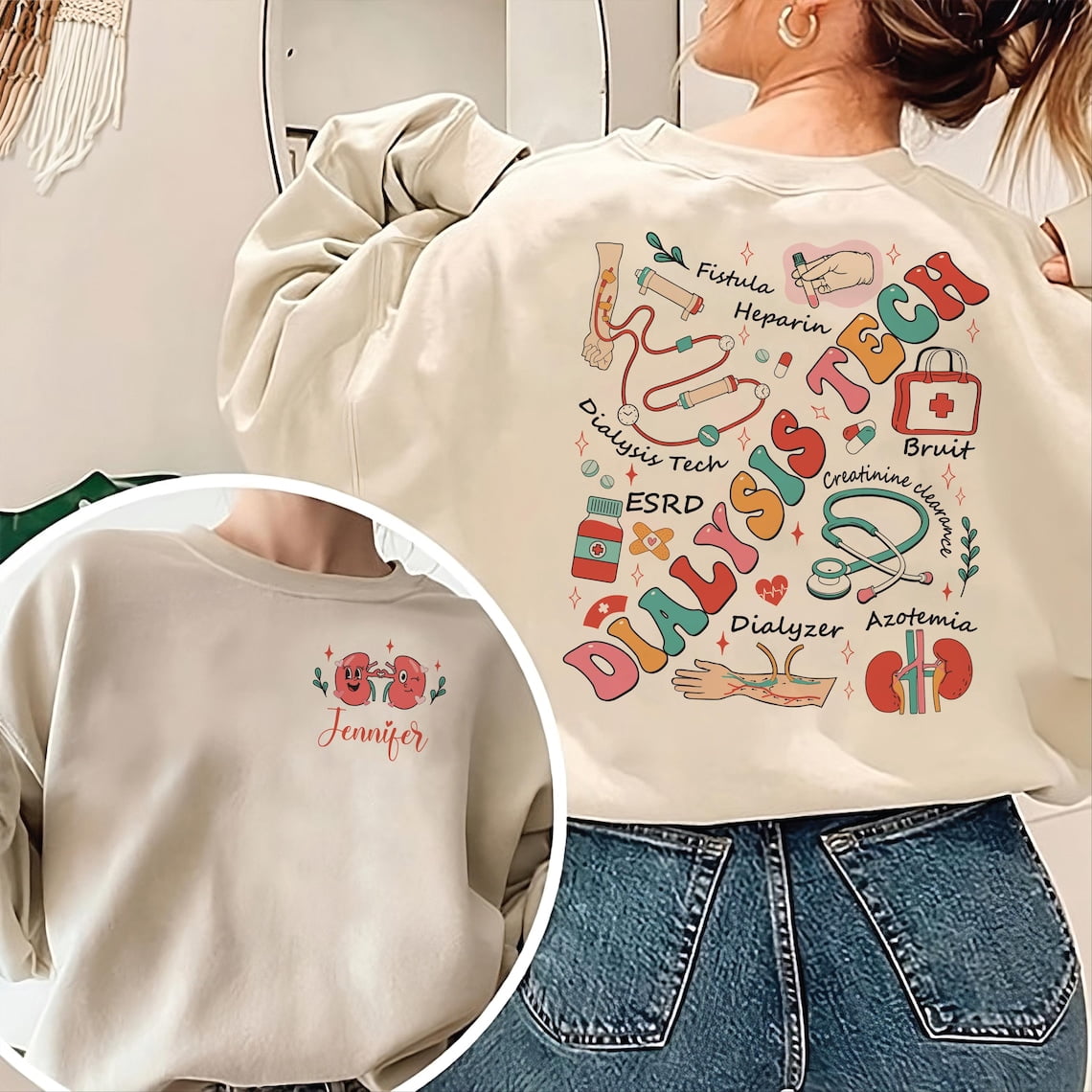 Dialysis Tech Nurse Healthcare Appreciation Sweatshirt - Walmart.com