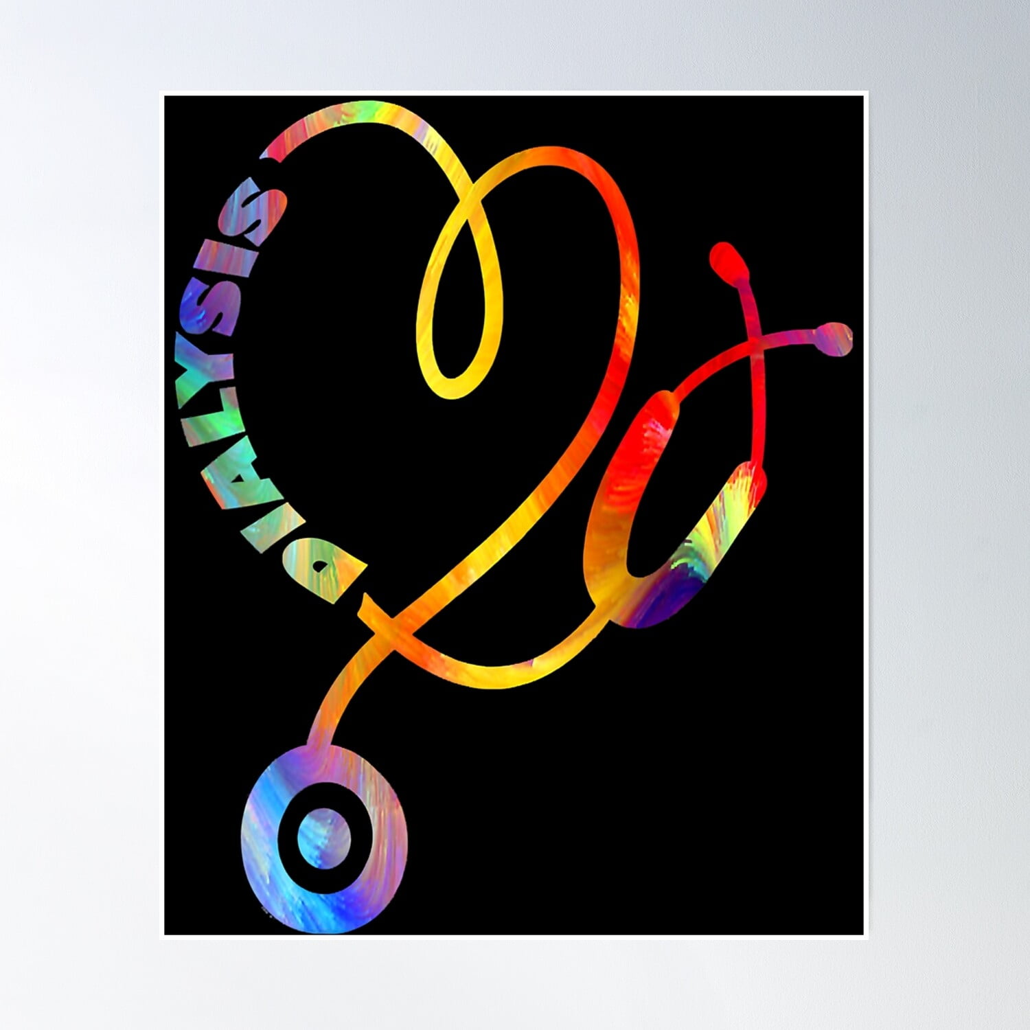 Dialysis Technician Nurse Kidney Heartbeat Poster Wall Art, Modern Wall ...