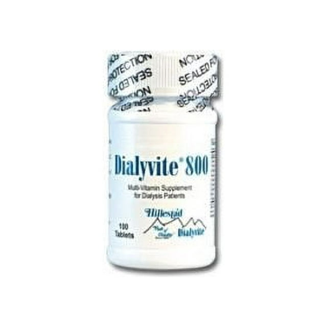 Dialyvite 800 Mcg Multivitamin Supplement - 100 Tablets for Dialysis ...