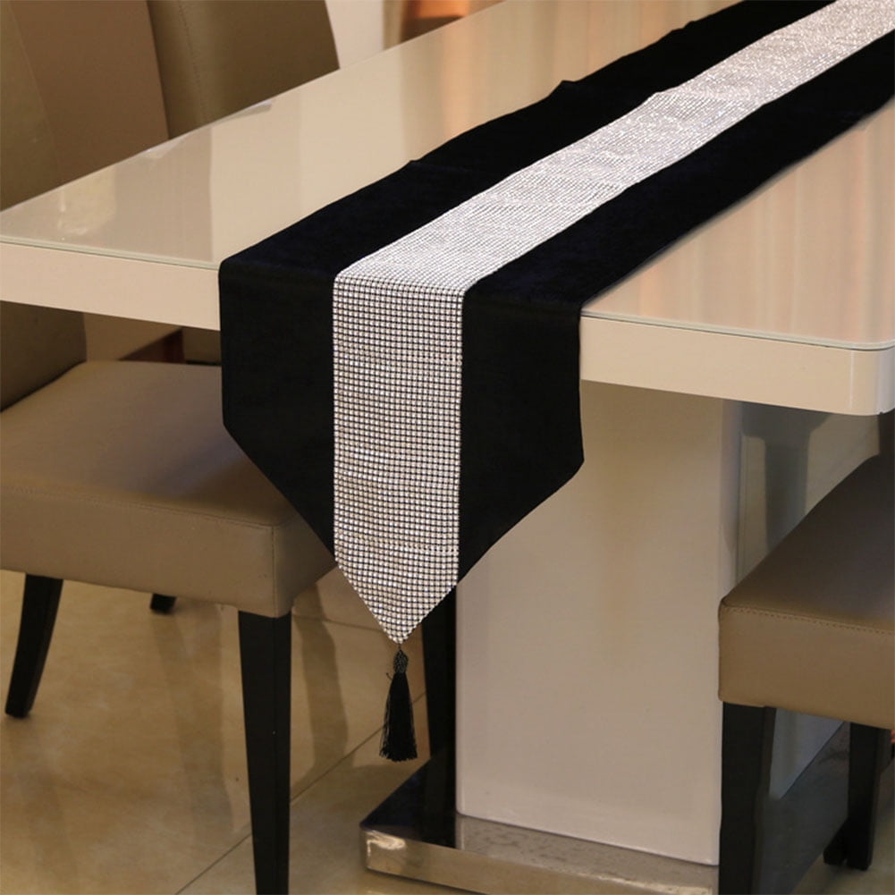 Diamante Strip Table Runner Table Flag with Tassel for Home Table ...