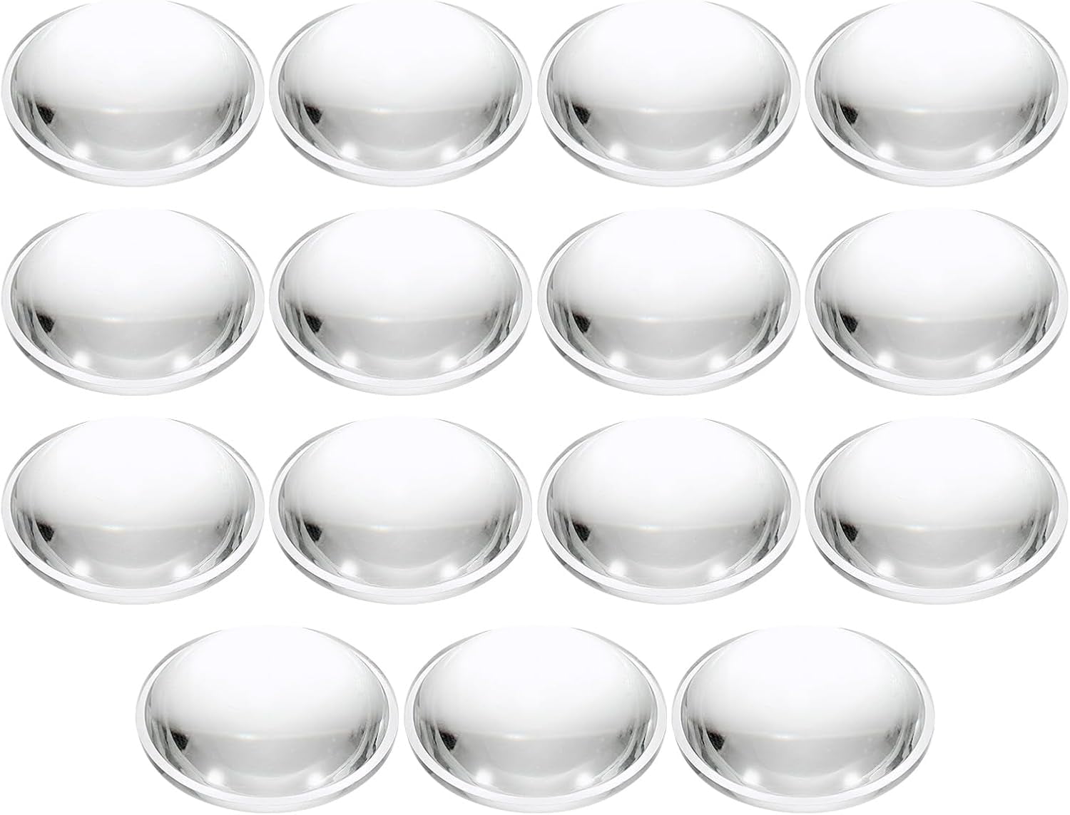 Diameter 28mm Flat Convex Lens, 15 Pcs Height 9mm Acrylic LED Optical ...