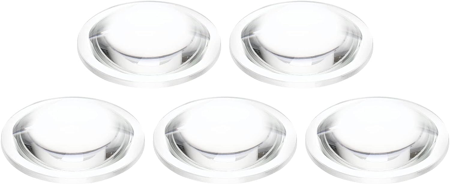 Diameter 40.8mm Height 10.5mm Flat Convex Lens, 5 Pcs Acrylic LED ...