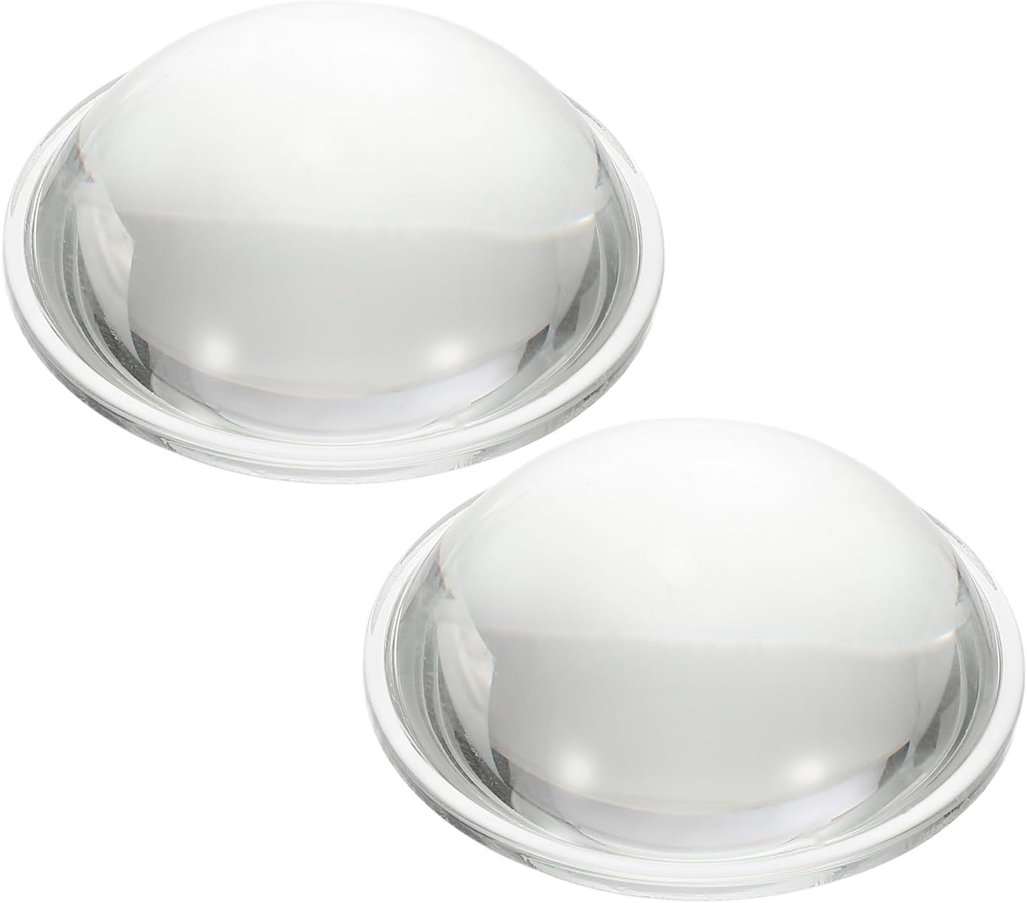 Diameter 63.8mm Flat Convex Lens, 2 Pcs Height 22mm High Borosilicate ...