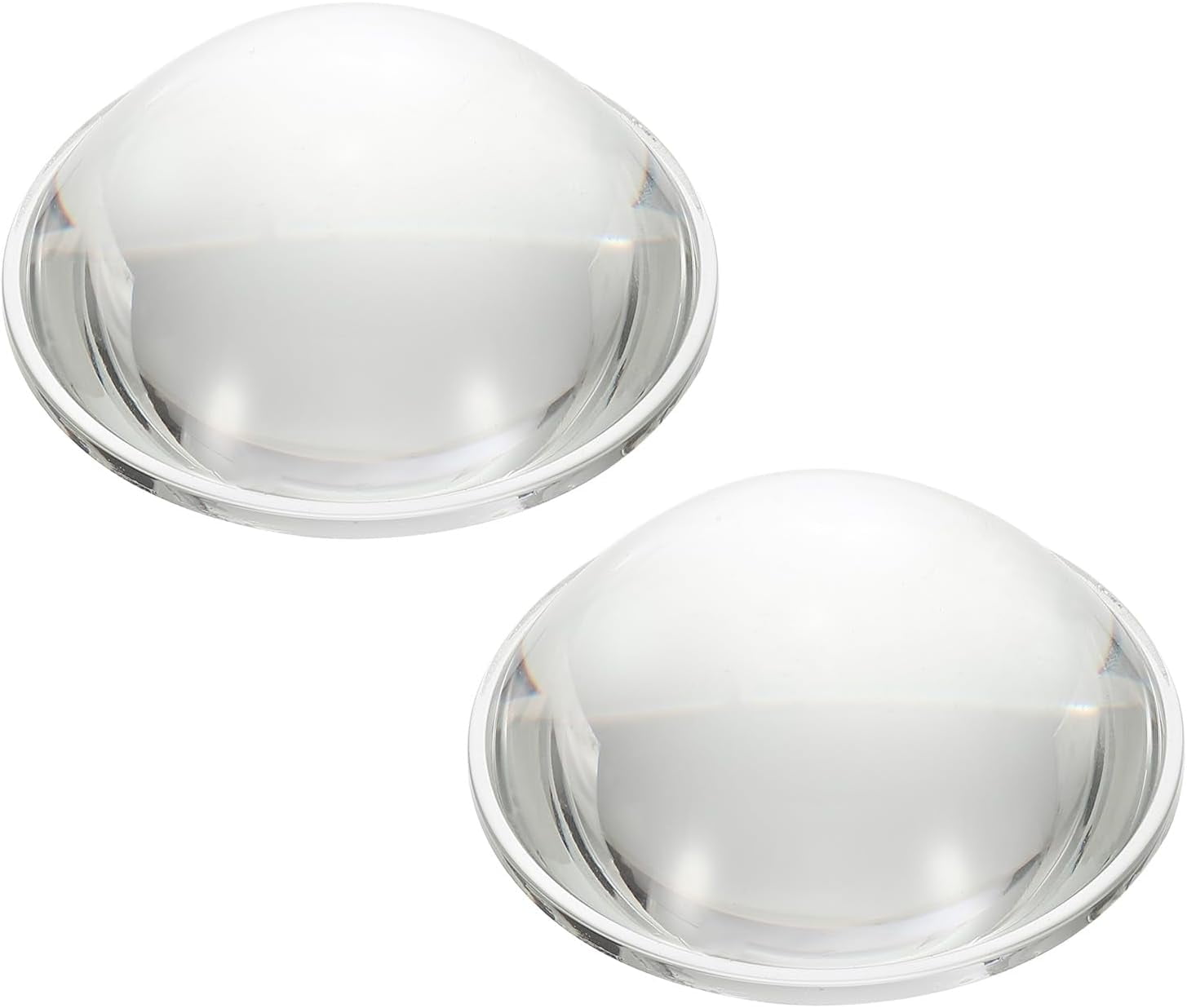 Diameter 66.5mm Flat Convex Lens, 2 Pcs Height 26mm High Borosilicate ...