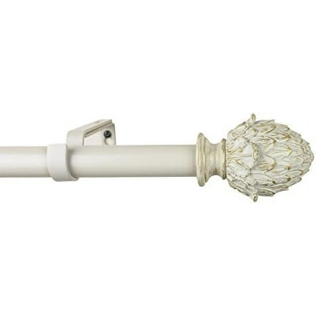 Diameter Artichoke Adjustable Single Drapery Curtain Rod, 48-inch to 84 ...