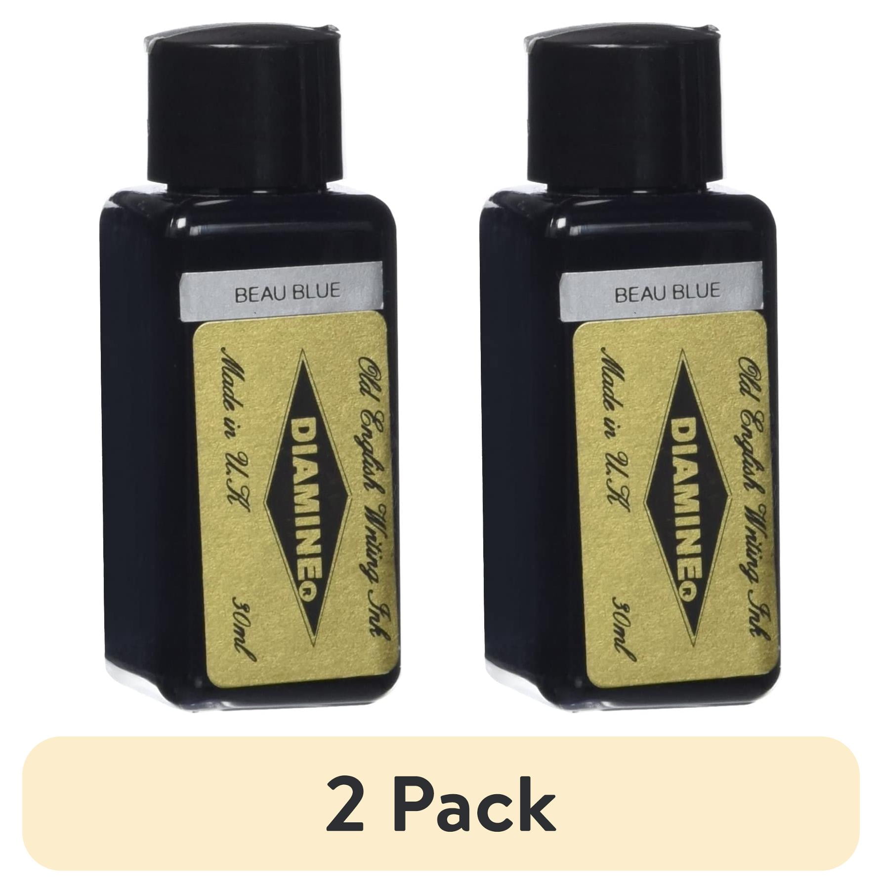 (2 pack) Diamine 30 ml Bottle Fountain Pen Ink, Beau Blue - Walmart.com