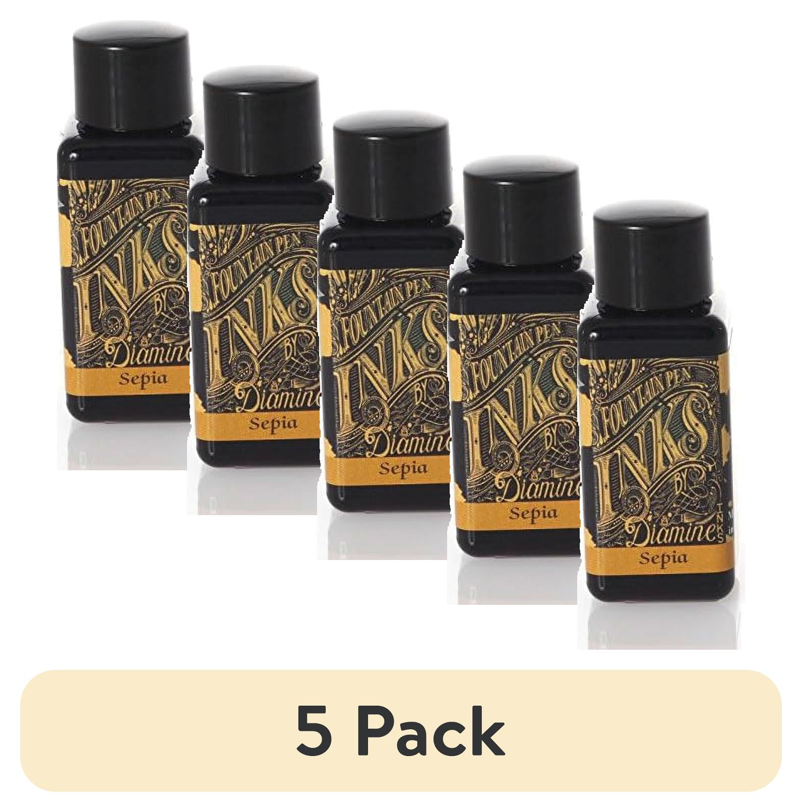 (5 pack) Diamine 30 ml Bottle Fountain Pen Ink, Sepia - Walmart.com