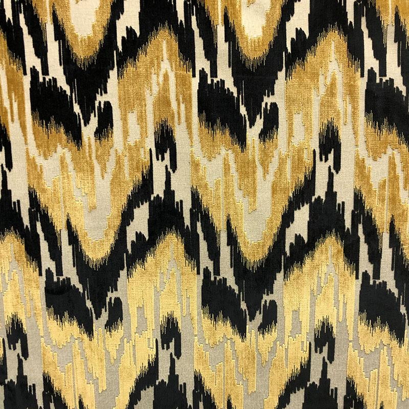 Diamo Fabric | Abstract Cut Velvet | Upholstery Fabric Color Gold Yard ...