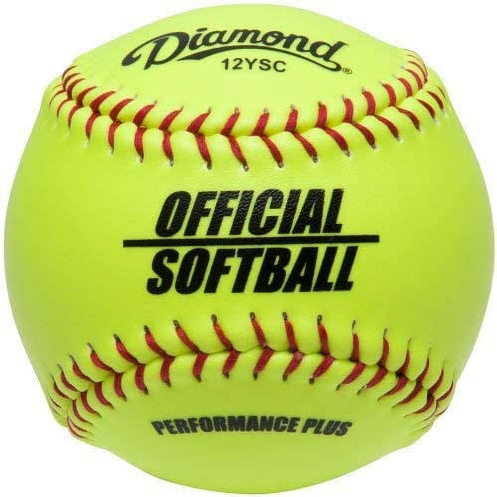 diamon·d 12" Fastpitch Softballs, Optic Yellow Synthetic Cover ...