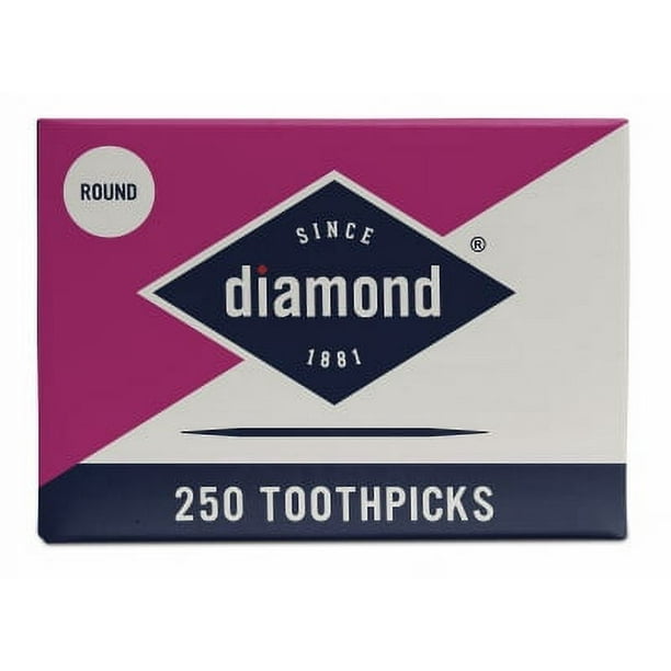Diamond 535376822 250 Count Box Of Round Wooden / Wood Toothpicks ...
