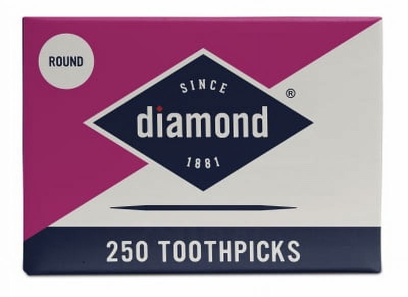 Diamond 535376822 250 Count Box Of Round Wooden / Wood Toothpicks ...